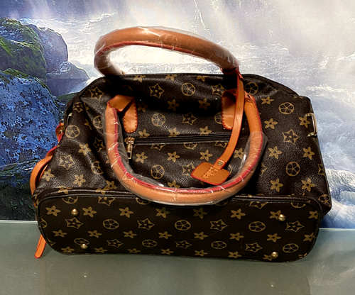 Salea Brown Flower Purse with Extra Straps & Key Holder | eBay