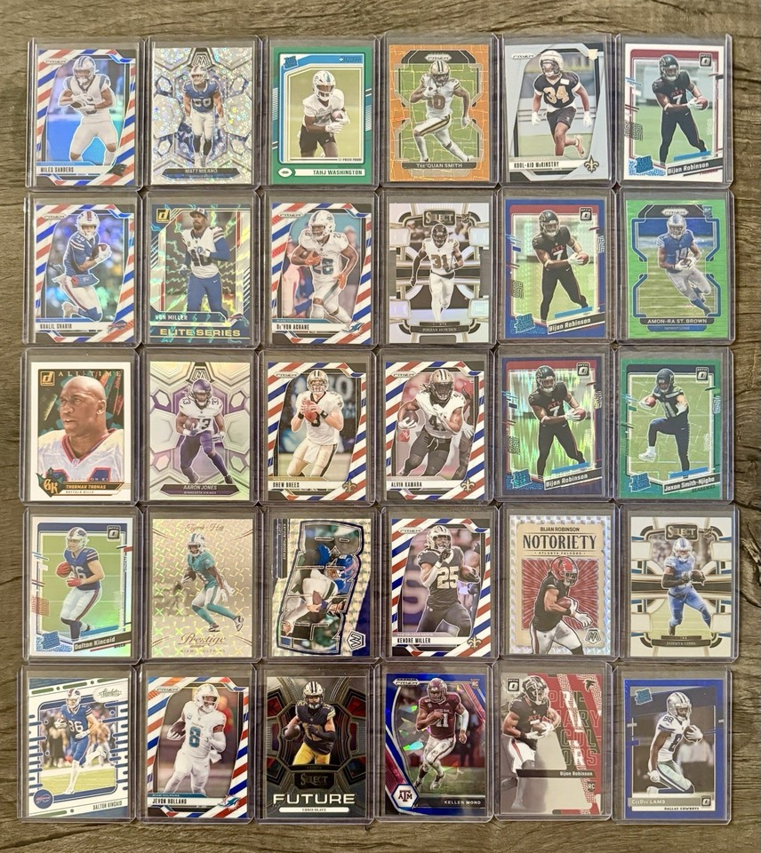 Massive NFL Lot! 215 Cards. Rookies, Stars, Variations, SP, SSP, Prizms ...