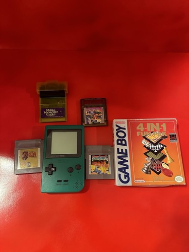 GAMEBOY WITH ZELDA ALSO 4 IN 1 FUN PAK IN BOX AND MEGA MEMORY CARD! | eBay