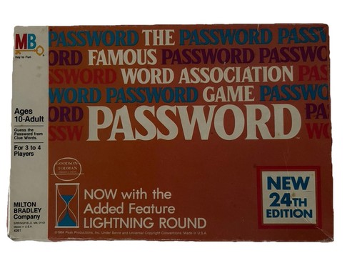 Vtg. Password Game with Lightning Round. 24th Edition. 1984. Photos. | eBay