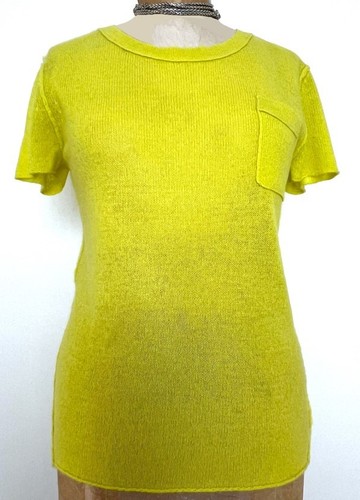 White + Warren Essentials Bright Yellow Cashmere scoop neckline Sweater ...