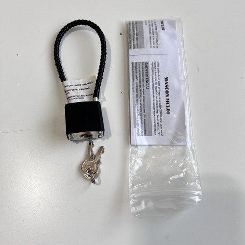 Mascon 30MM Black MCL02-P Cable Gun Lock comes W/ 2 Keys and ...