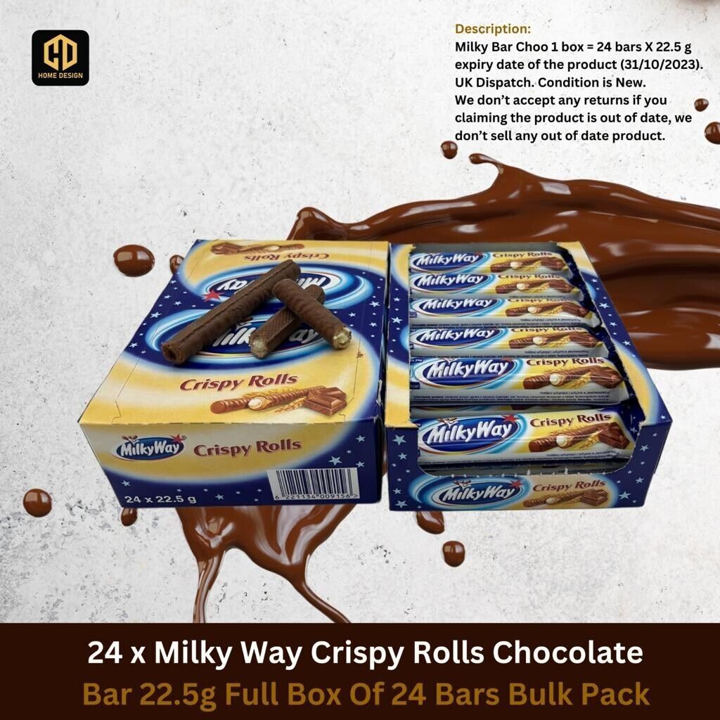 24x Milky Way Crispy Rolls Chocolate Bar 22.5g for sale online | eBay