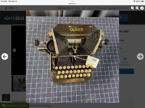 Oliver no. 2 Typewriter Batwing 1891 | eBay