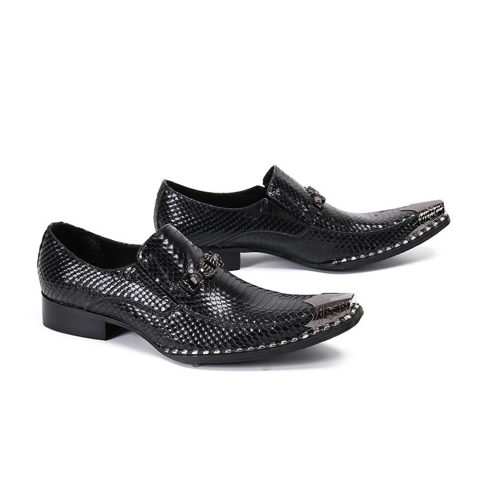 New Men's Leather Derby Shoes ,Slip On,Hairstylist Shoes,Metal Point ...