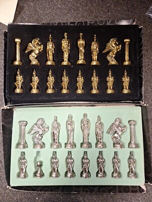 Scratch and Dent - 3 1/2" Solid Metal Classical Grecian Chess Pieces | eBay
