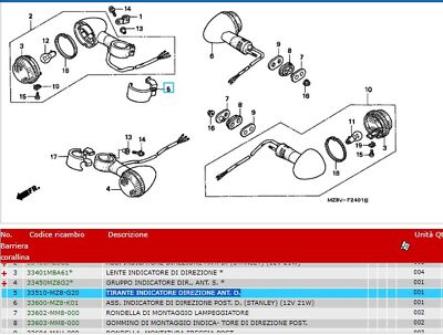 Tie Direction Indicator Front Right cod.33510MZ8G20 Neutral | eBay ...