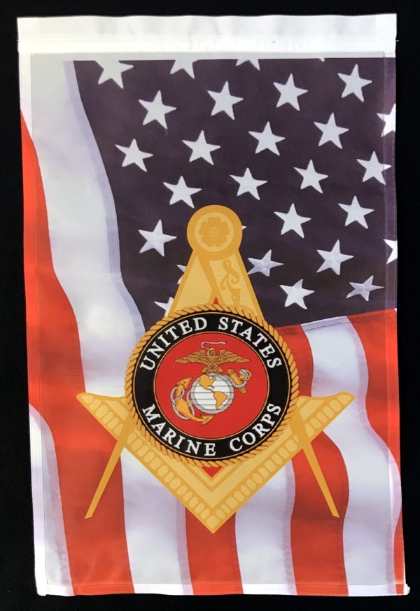 Masonic U.S. Marine Corps U.S. Flag Garden Flag | eBay