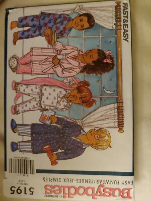 Butterick 5195 Unisex Robe, Top and Pants 1-2-3 Sewing Pattern | eBay