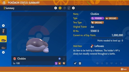 6IV SHINY CLODSIRE EV TRAINED RAID READY XXXL OR NORMAL Pokemon Scarlet ...