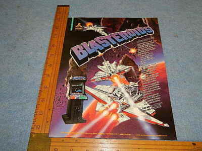 1988 Atari BLASTEROIDS Video Arcade Game Advertising Flyer | eBay