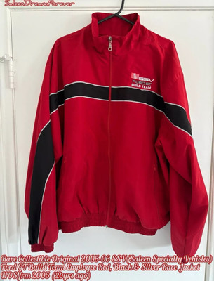 RARE SALEEN SSV FORD GT BUILD TEAM EMPLOYEE MENS RED RACE JACKET ...