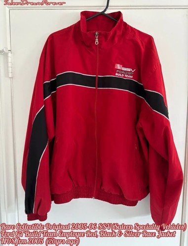 RARE SALEEN SSV FORD GT BUILD TEAM EMPLOYEE MENS RED RACE JACKET ...