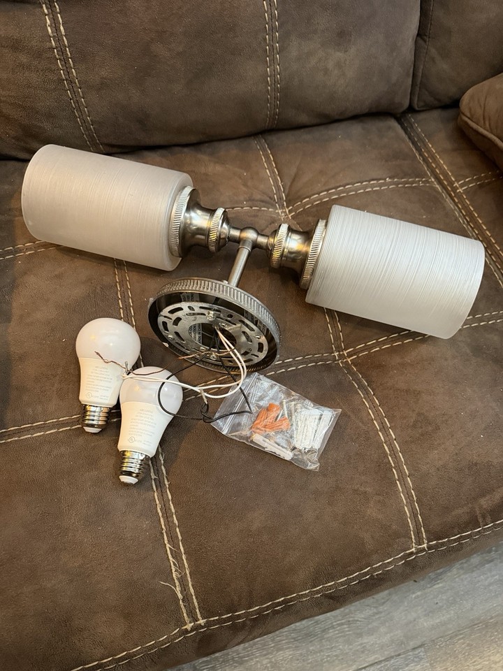 Dumb Bell Bathroom Light Fixture W/ge LED Bulbs Soft White | eBay