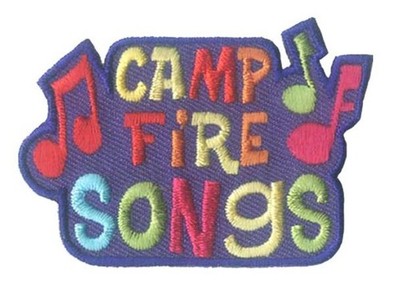 Girl Boy Cub CAMPFIRE SONGS Singing Fun Patches Badges SCOUT GUIDE Fire ...