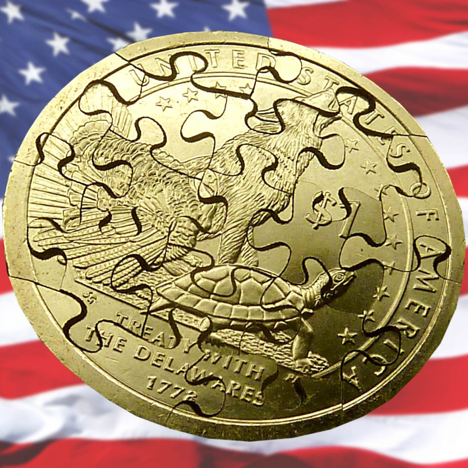 WORLD'S FINEST Jigsaw Puzzle Coins - US Dollar Half Quarter Dime Nickel ...