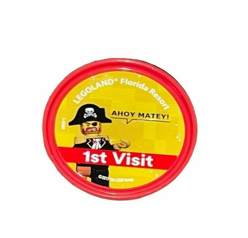 RARE 1st First Visit Legoland Florida Resort Pirate Red Pop Badge Pin ...