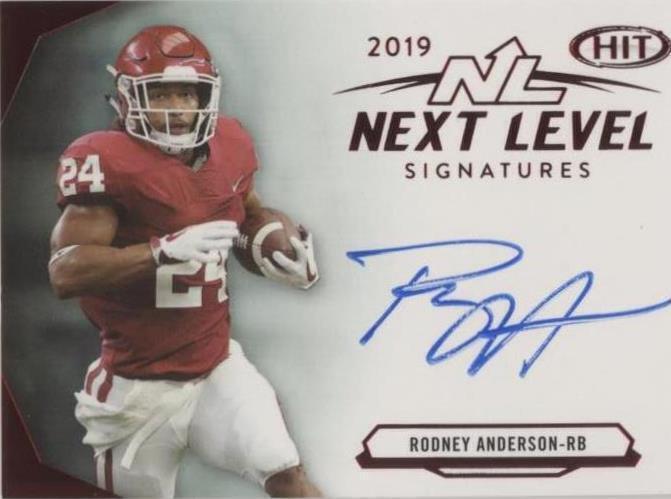 2019 Sage Hit Premier Draft - Next Level Signatures Rodney Anderson #NL ...