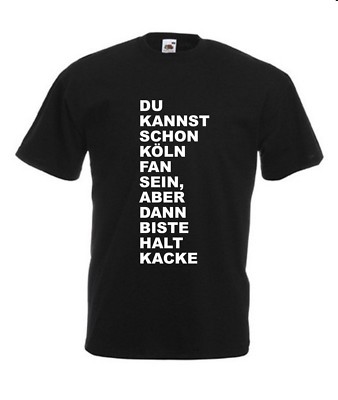 T-Shirt Größe S bis 4XL Anti Köln / Gladbach / Mönchengladbach / Trikot ...