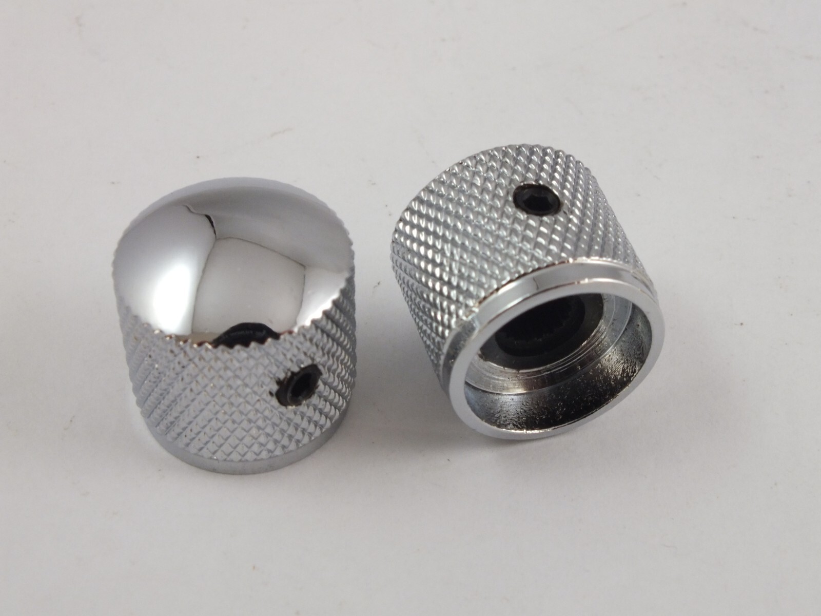 Pair of TELECASTER KNOBS Knurled Screw Fit Chrome, Gold or Black for ...