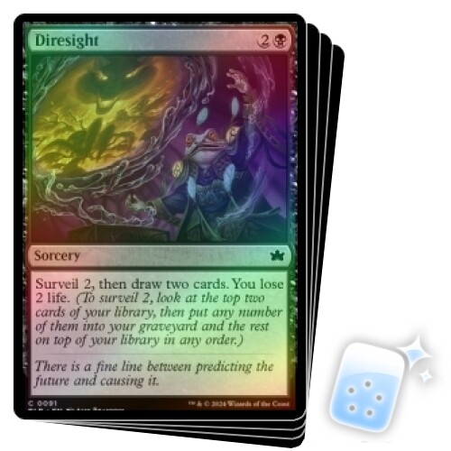 FOIL PRESALE DIRESIGHT X4 Bloomburrow BLB Magic MTG MINT CARD | eBay