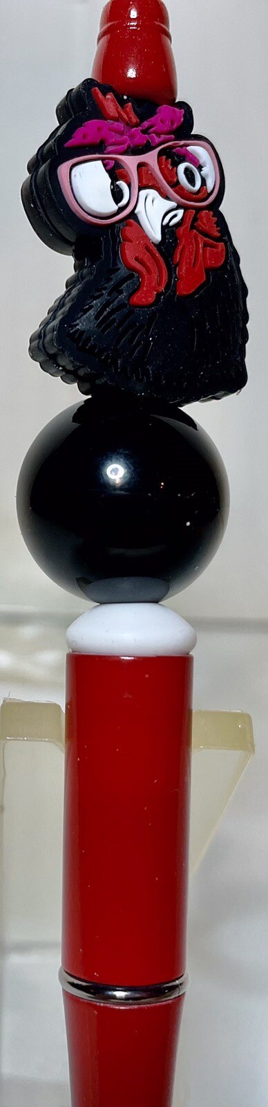 Beaded Ballpoint Pen…”rooster With Eyeglasses “ | eBay