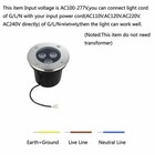 3W 110V In Ground Landscape Lighting Flood Driveway Deck Step Garden ...