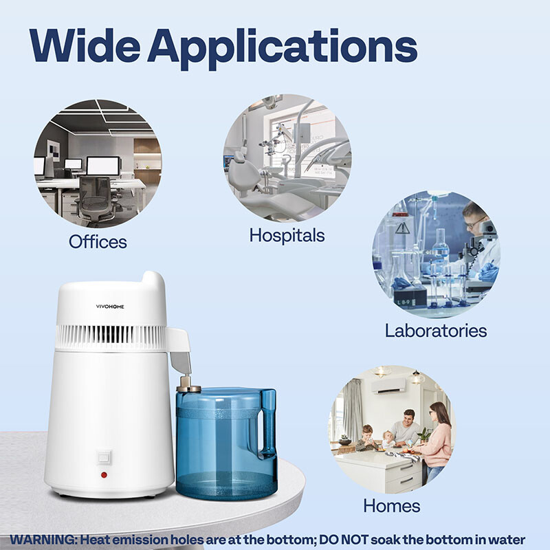 6 L Countertop Water Distiller Purifier Machine 900 W Home Drinking ...