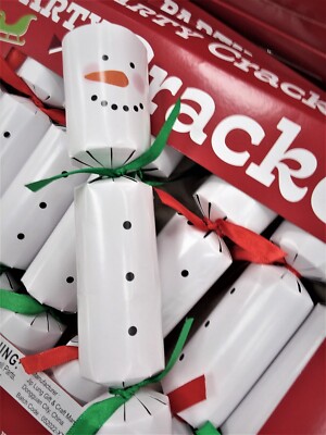 Christmas 8 PARTY CRACKERS SNOWMAN snowmen Christmas Birthday Winter ...