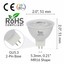 [6 Pack] LED MR16 5W 12V 35W 50W Halogen Replacement Bulbs GU5.3 Bi-Pin ...