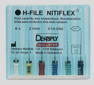 Dentsply H-File Nitiflex 15-40 Endo Root Canal Files (10 pack) 21mm | eBay