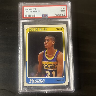 1988 Fleer Reggie Miller #57 Rookie RC PSA 9 MINT Perfect Centering! | eBay