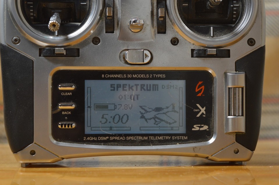 Spektrum DX8 transmitter DSMX DSM2 2.4Ghz 8 Channel 30 Models Telemetry ...