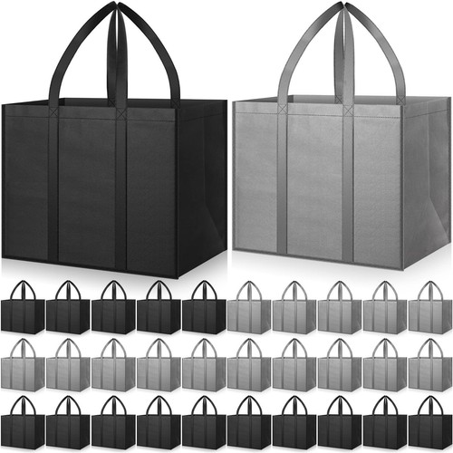 30 Pack Reusable Grocery Bags Bulk Large Shopping Bags Washable ...