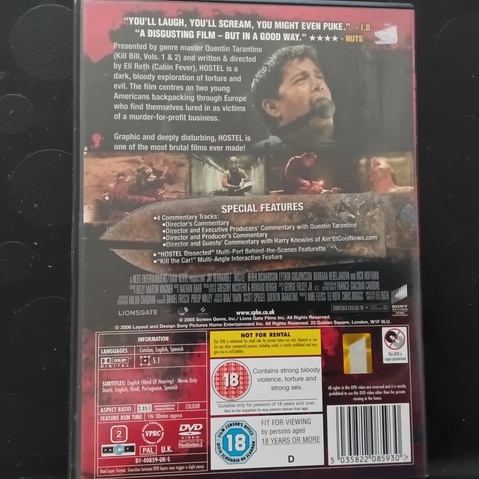 Hostel (DVD, 2006) Eli Roth Jay Hernandez Horror | eBay