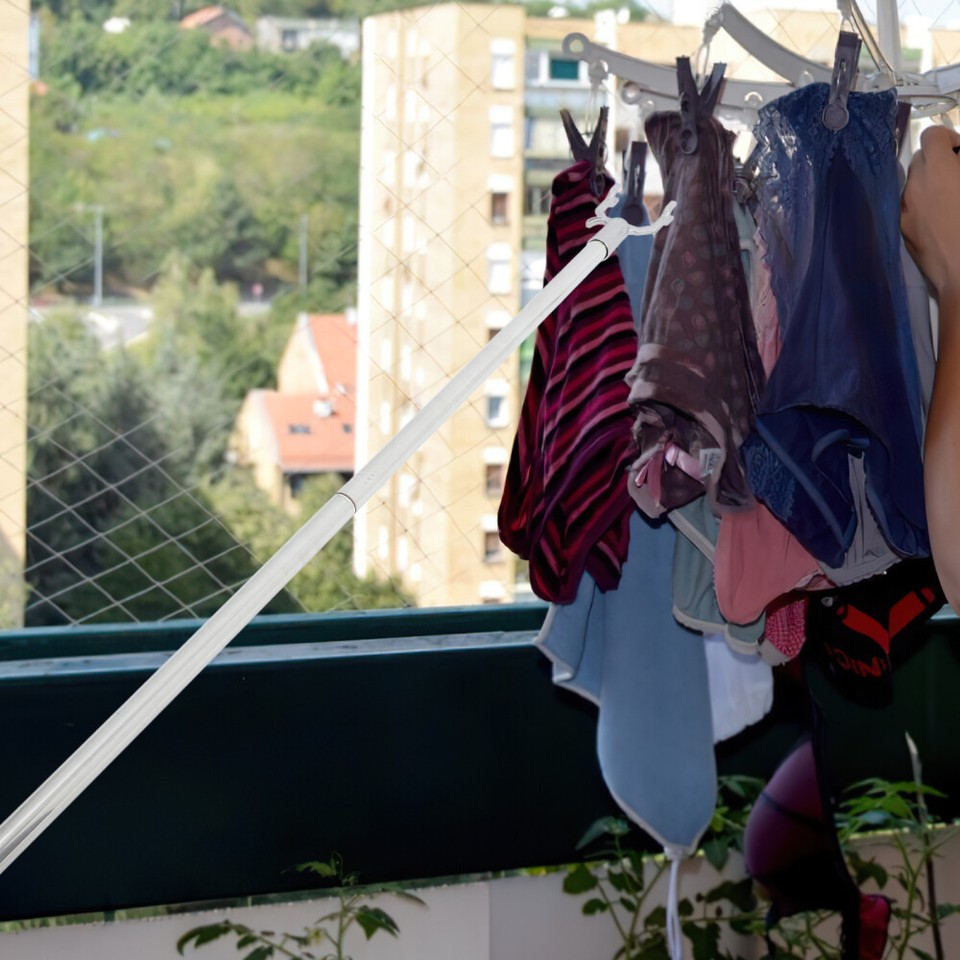 4 Pack Clothes Rail Reacher Pole with Hook Industrial Closet Rod | eBay UK