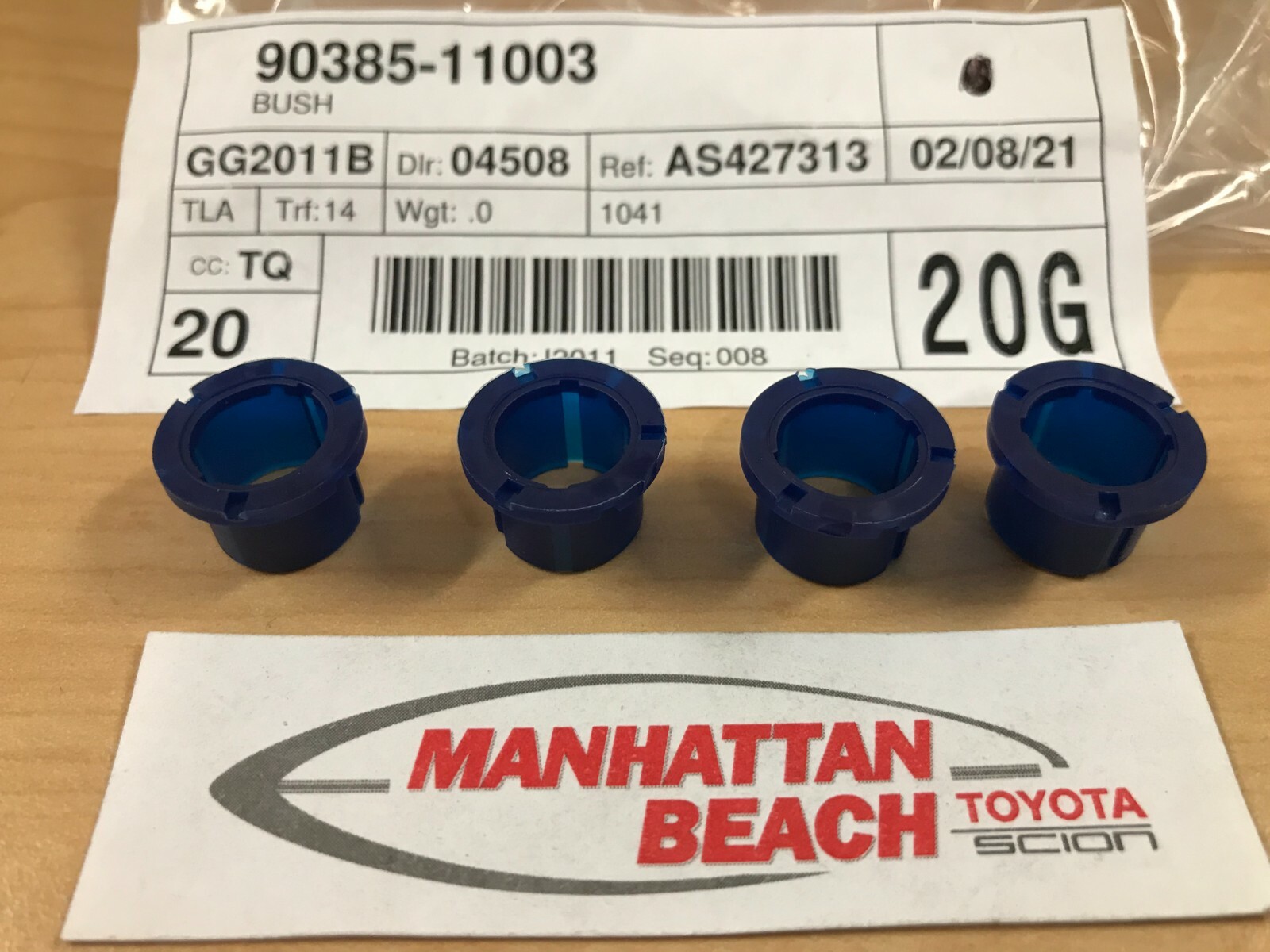 GENUIENE Toyota AUTOMATIC SHIFTER LEVER BUSHINGS SET of 4, 90385-11003 ...