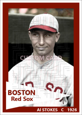 Al Stokes - 1926 Boston Red Sox - 2.5 x 3.5 custom card (blank back) | eBay