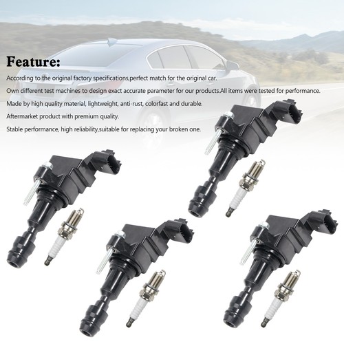 4pcs Ignition Coil +Spark Plug UF491 Fits Equinox Buick Regal Saturn ...