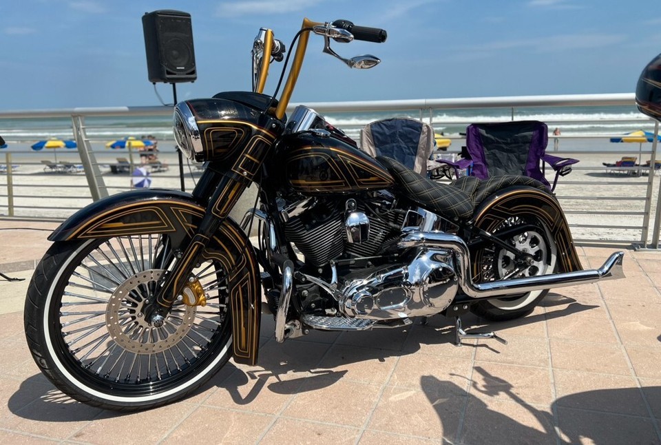 Harley Davidson Cholo Vicla 21" Front Fl Fender And 6" Stretched Rear ...