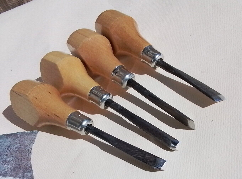 Set/4 WARREN Cutlery U.S.A. WOOD CARVING TOOLS | eBay