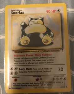 Snorlax Pokemon Card First Edition Non Holo | eBay