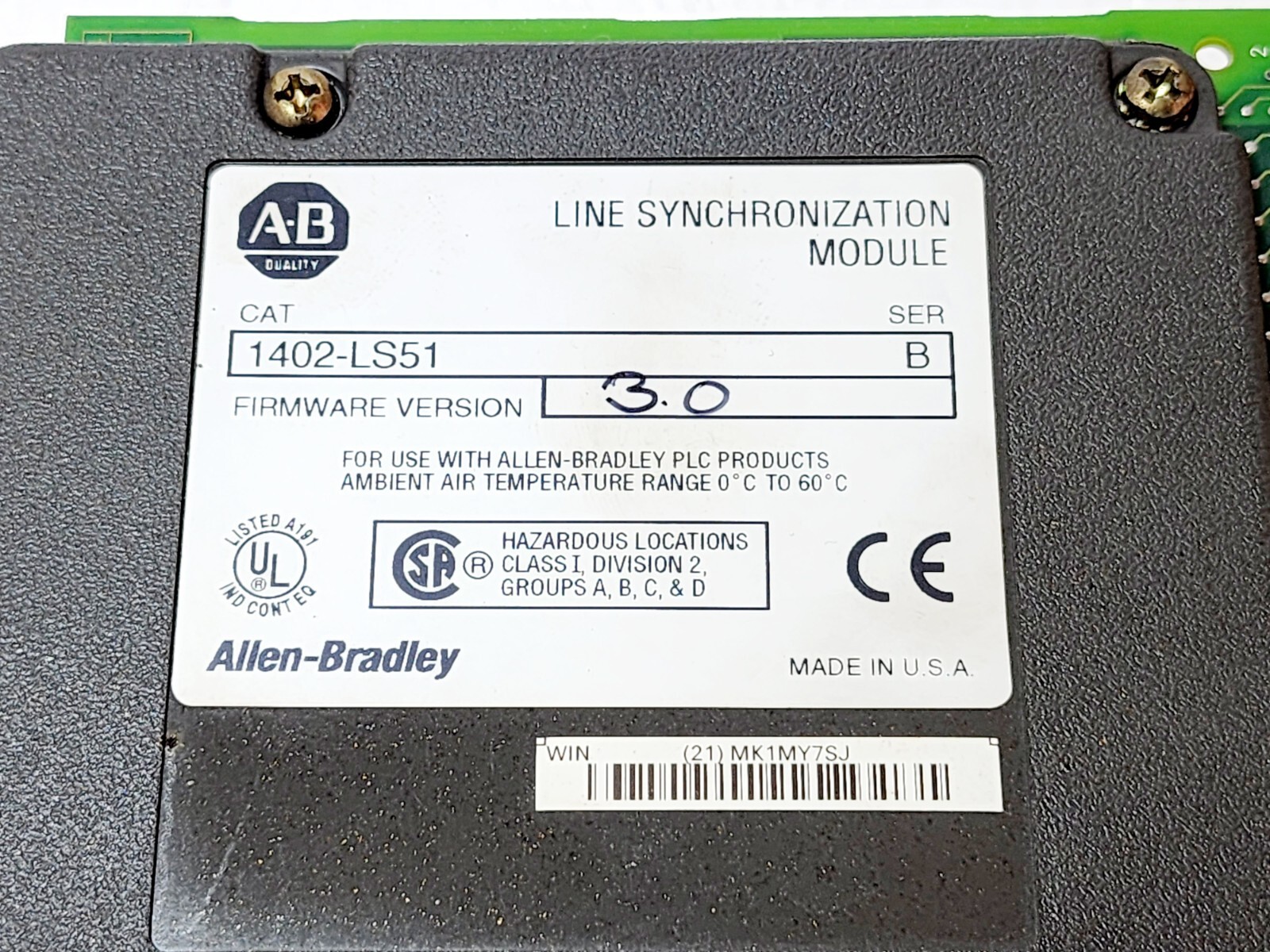 Allen-Bradley 1402-LS51 Line Synchronization Module (LSM), Series B | eBay