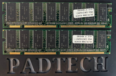 Lot of 2 × 64MB (128MB Total) 168-Pin SDRAM PC100 Memory Micron Chips ...