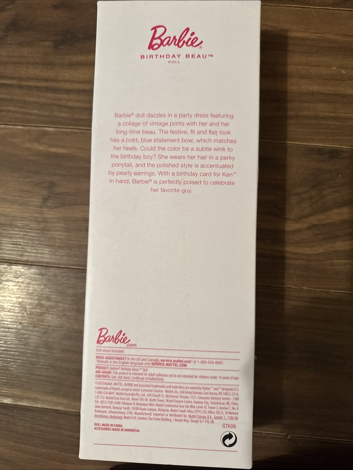 BIRTHDAY BEAU BLONDE BARBIE DOLL IDC CONVENTION EX 2020 MATTEL GTK06 ...