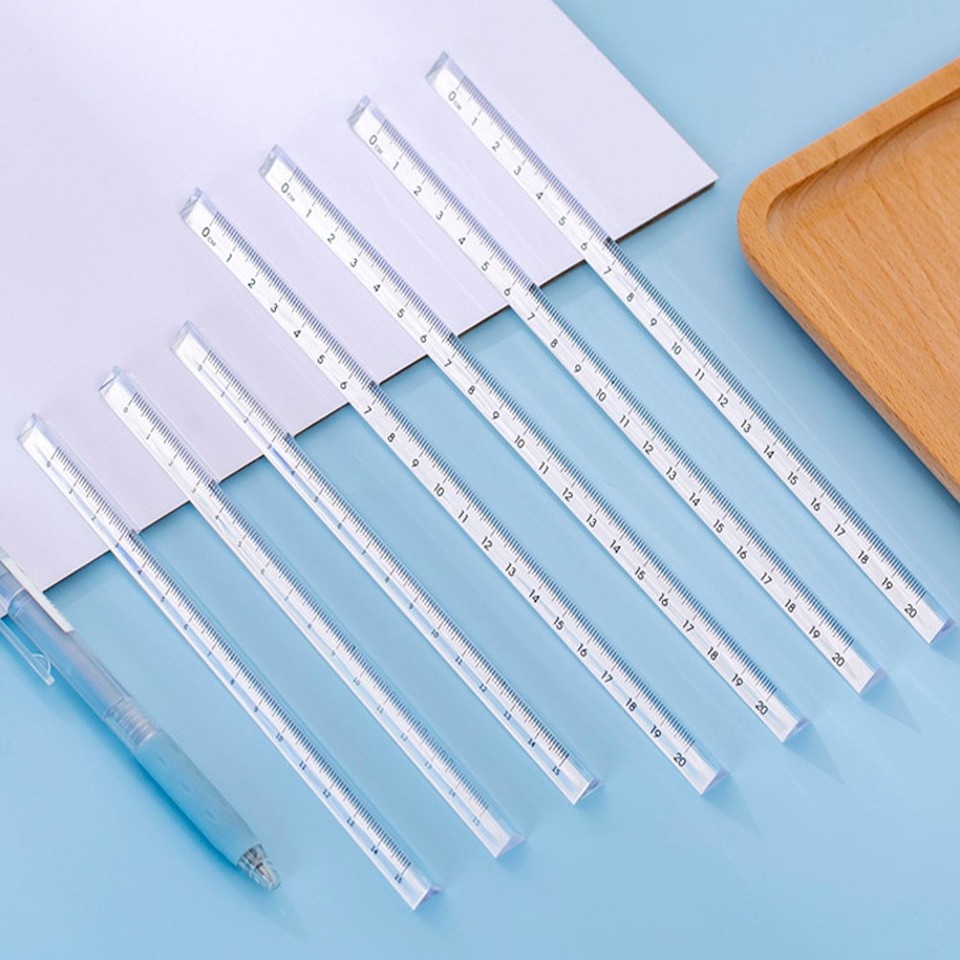 50 Pcs Clear Triangular Ruler Plastic Scale Ruler Plastic Drawing Ruler | eBay UK