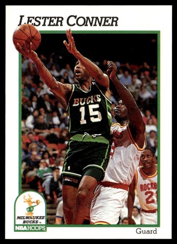 1991-92 Hoops Lester Conner Milwaukee Bucks #390 | eBay