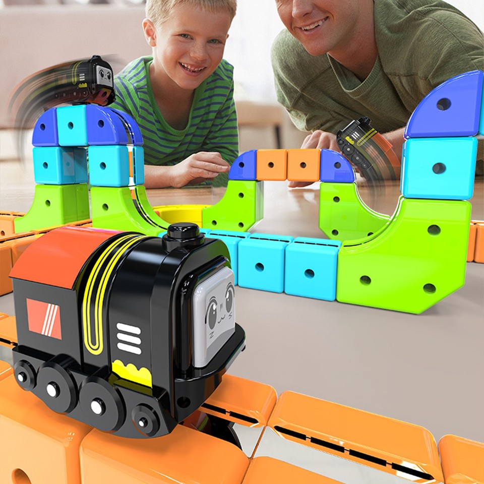 62-167PCS Rail & Electric Car Set Magnetic Track Race Car Train Model ...