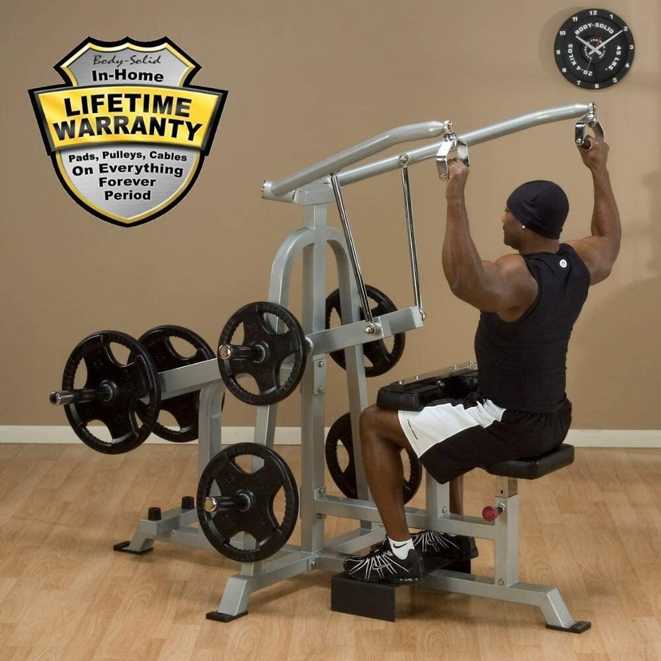 Body-Solid Leverage Lat Pulldown Plate Loaded Pro Clubline Commercial LVLA | eBay
