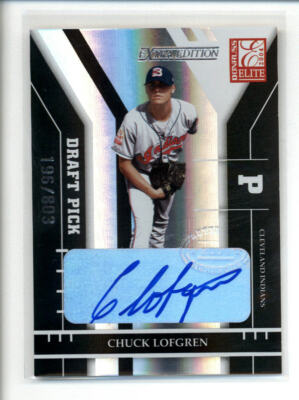 CHUCK LOFGREN 2004 DONRUSS ELITE EXTRA AUTOGRAPH AUTO #196/803 (BV=$15 ...